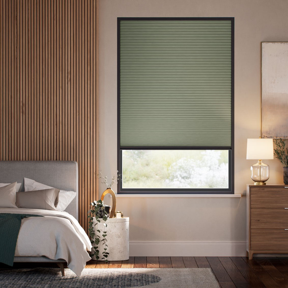 Green Pleated Blinds | Made to Measure | Blinds 2go Ireland