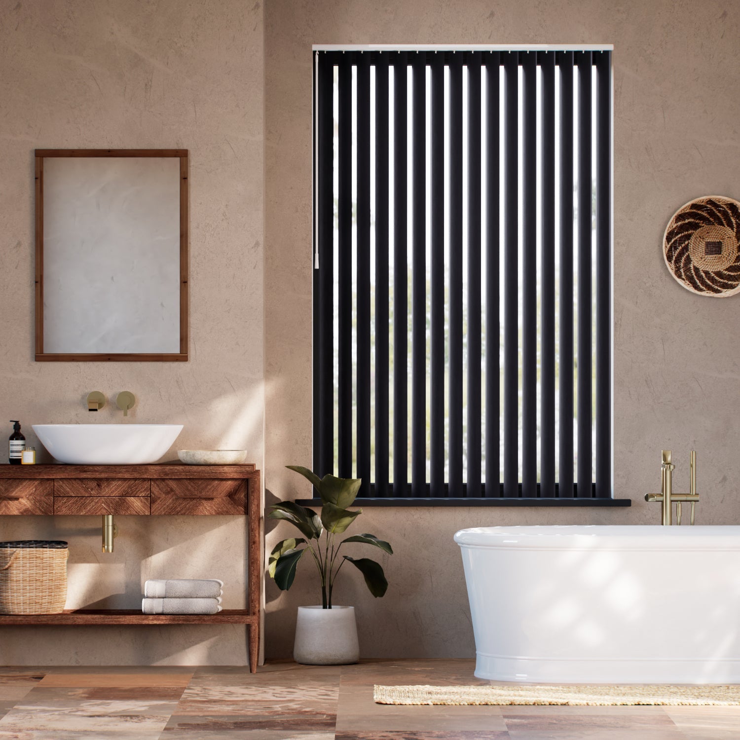 Black Vertical Blinds | Made to Measure Black Vertical Blinds | Blinds 2go