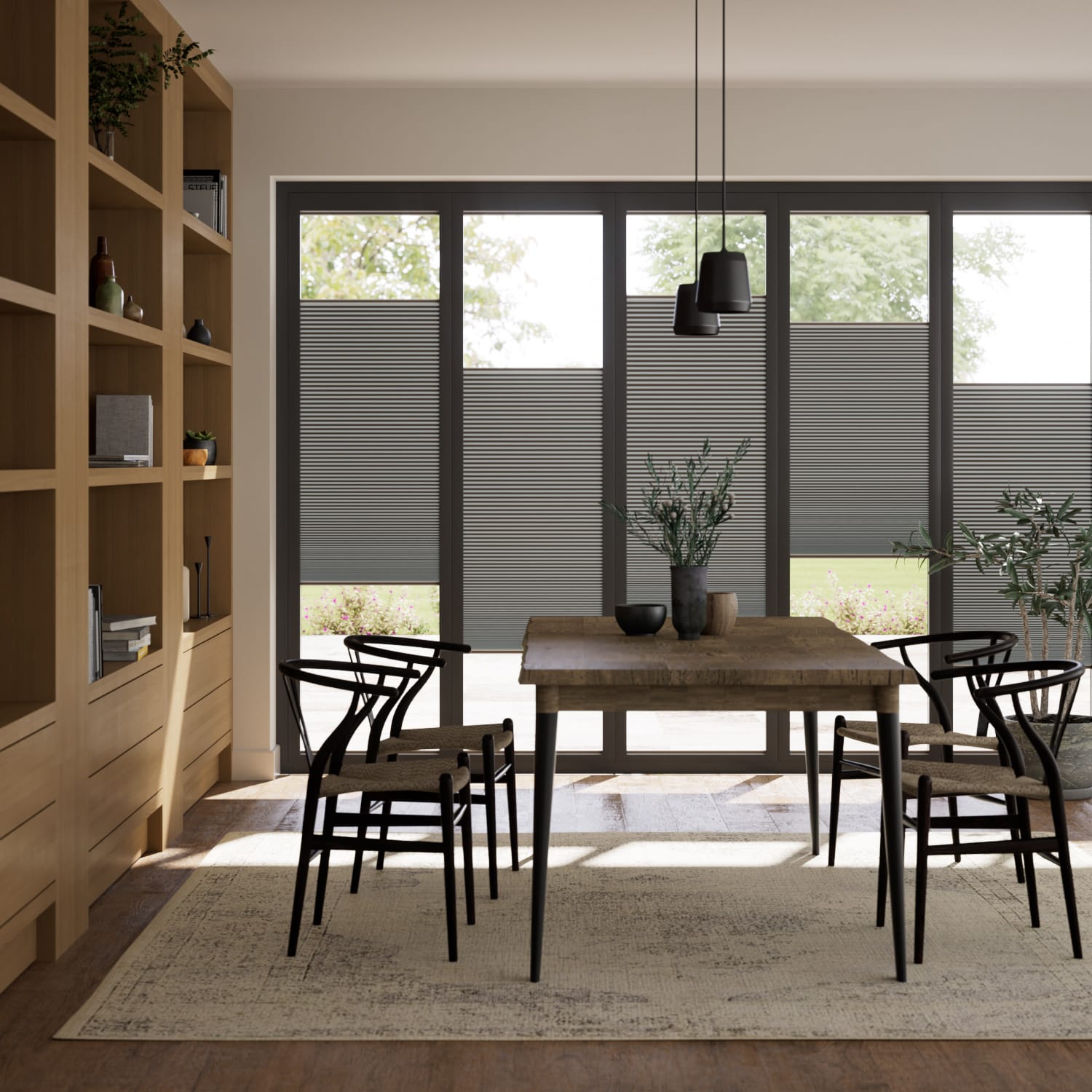 BiFold Adapt DuoLuxe Ash Pleated Blind | Blinds 2go