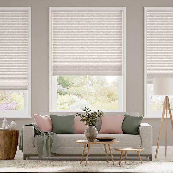 DuoShade Cordless Crackle Alabaster Thermal Blind | Blinds 2go Ireland