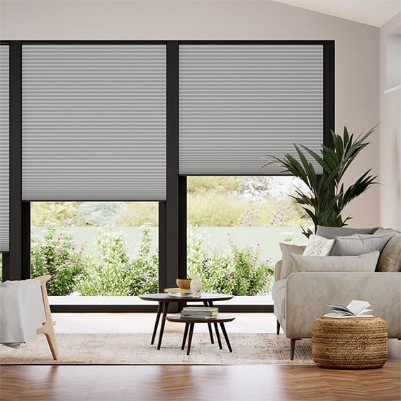 Cordless Double DuoShade Matte Grey Thermal Blind | Blinds 2go Ireland