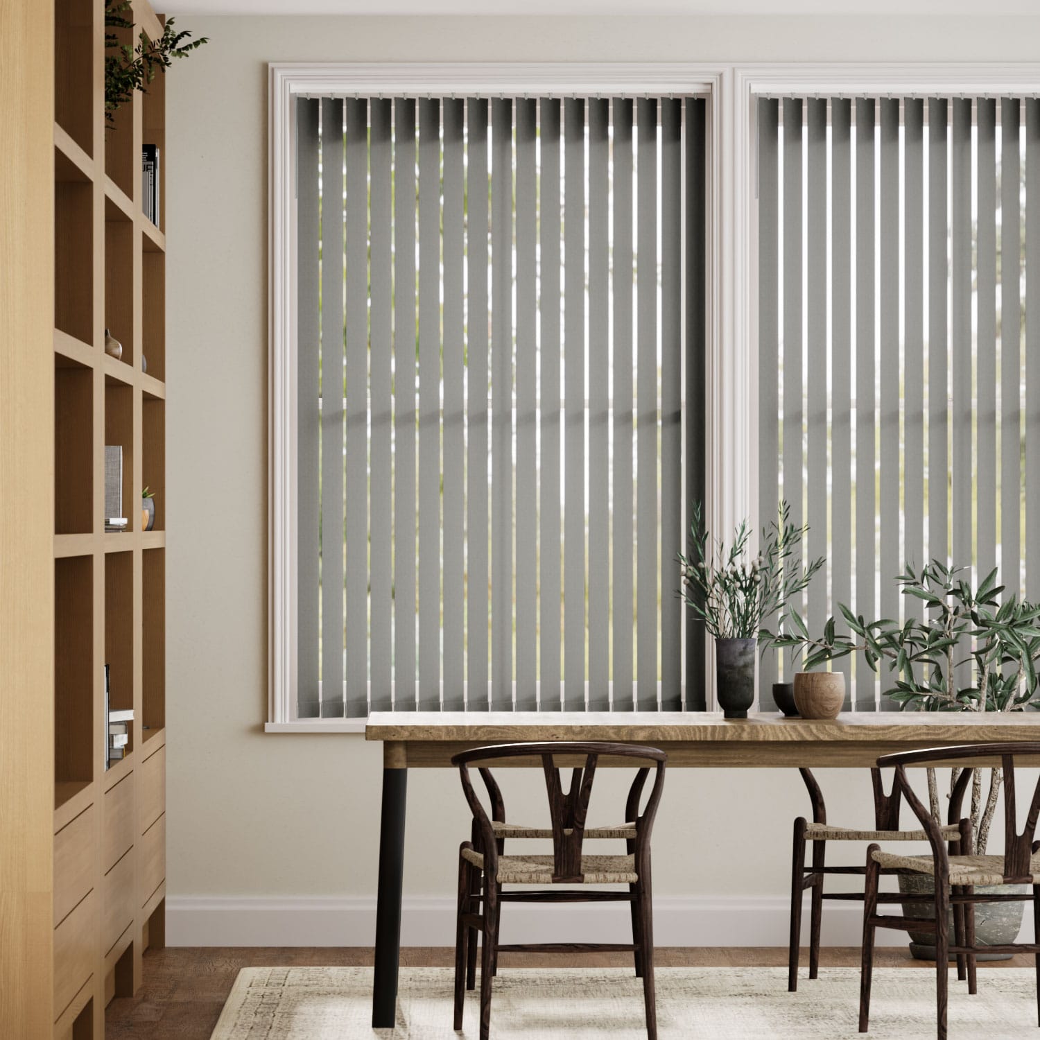 Concordia Serpentine Grey Vertical Blind | Blinds 2go Ireland