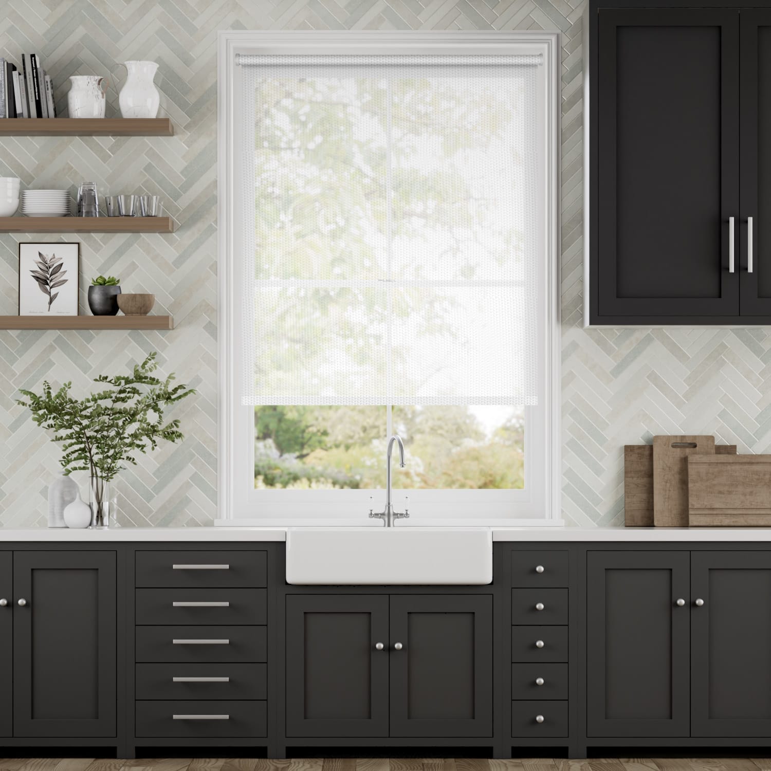 Oculus Pure White Magic Screen Roller Blind | Blinds 2go