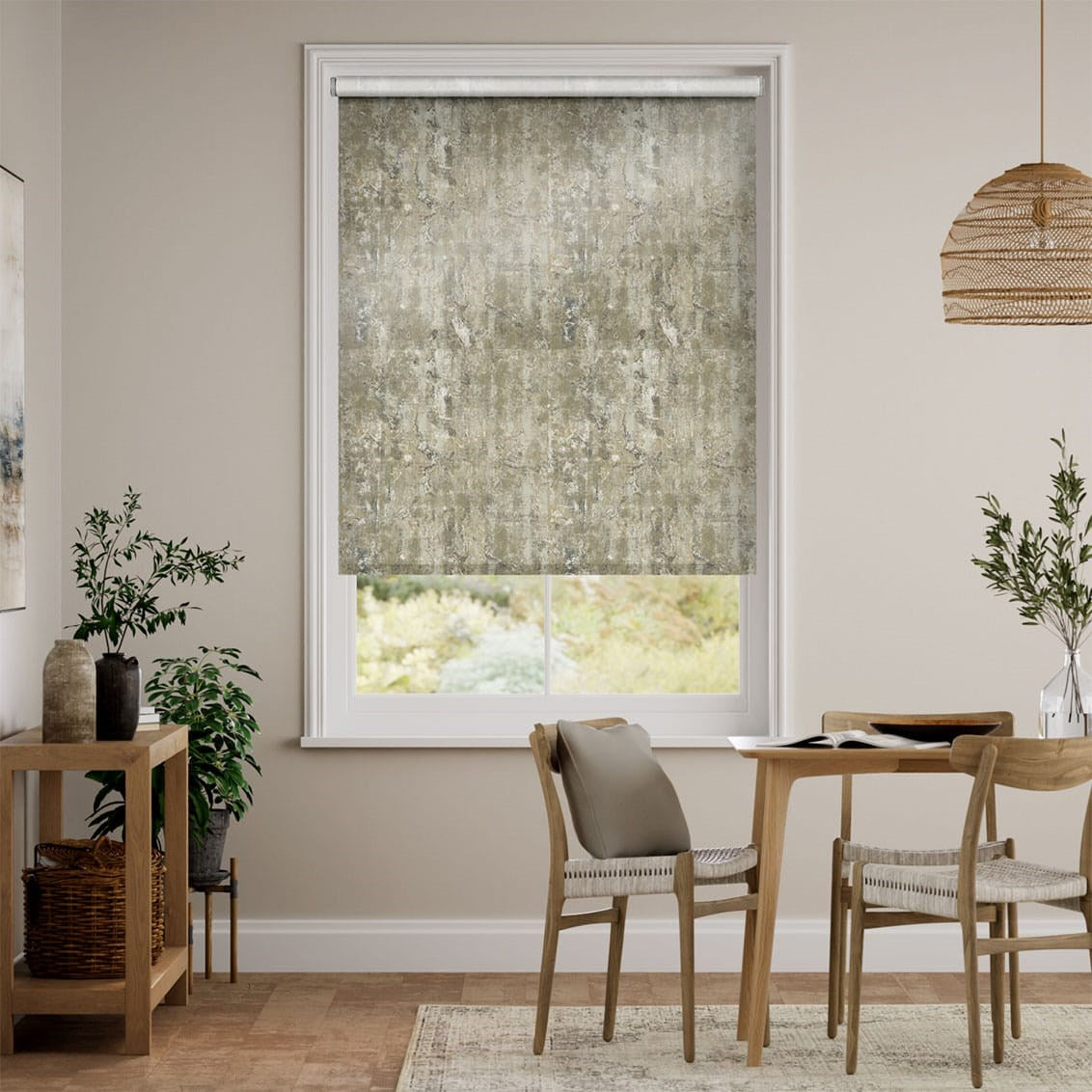 Choices Breedon Velvet Stone Roller Blind | Blinds 2go Ireland