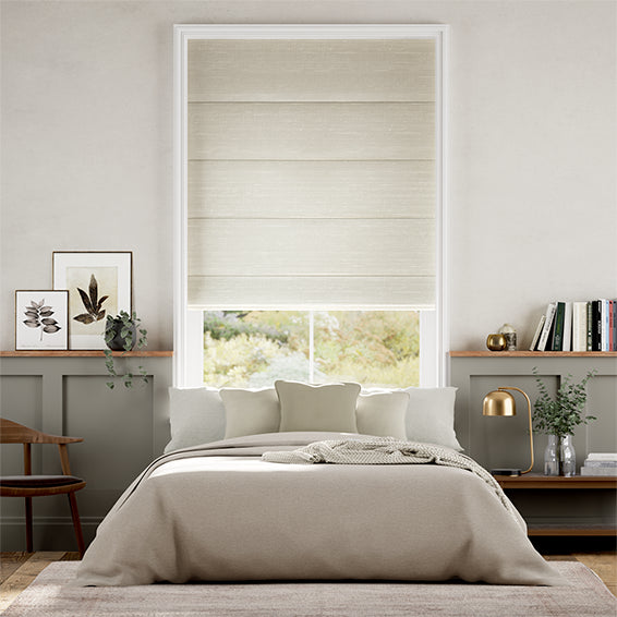 Ahisma Luxe Faux Silk Pearl Roman Blind | Blinds 2go Ireland
