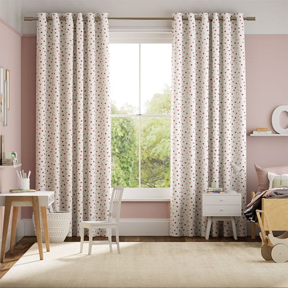 Polka Dot Pink Curtains | Blinds 2go