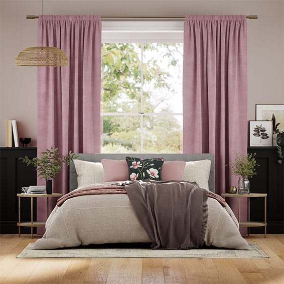 Velvet Dusky Rose Curtains | Blinds 2go Ireland