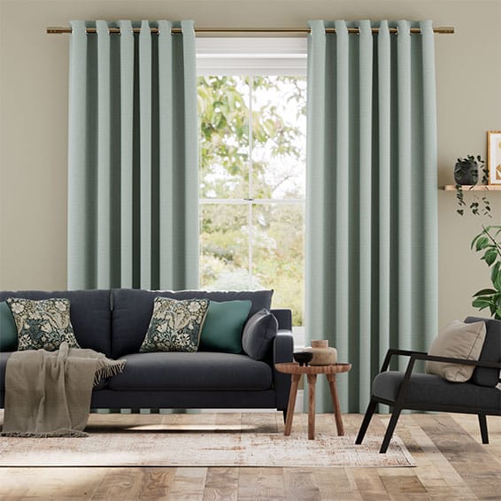 Paleo Linen Teal Wash Curtains | Blinds 2go
