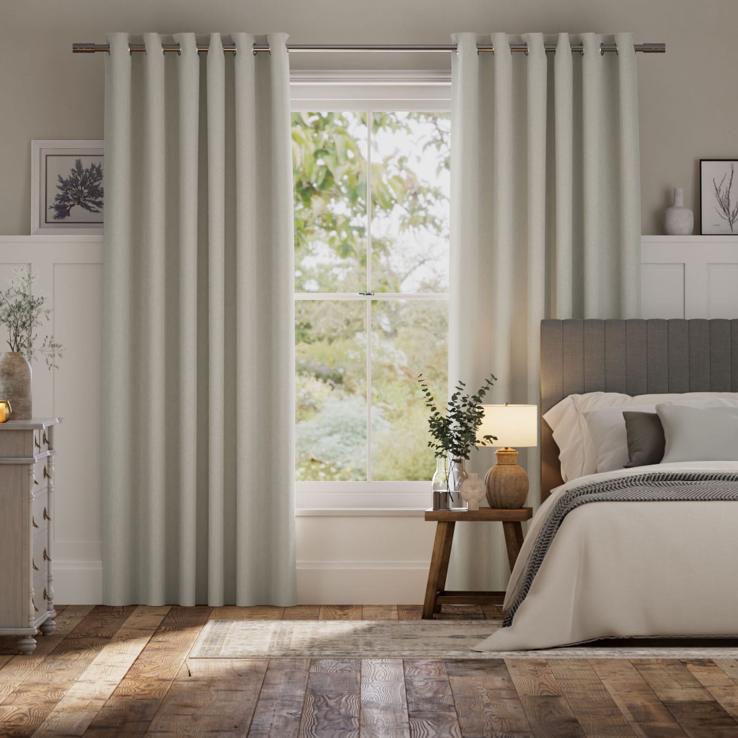 Denver Blackout Feather Grey Curtains | Blinds 2go