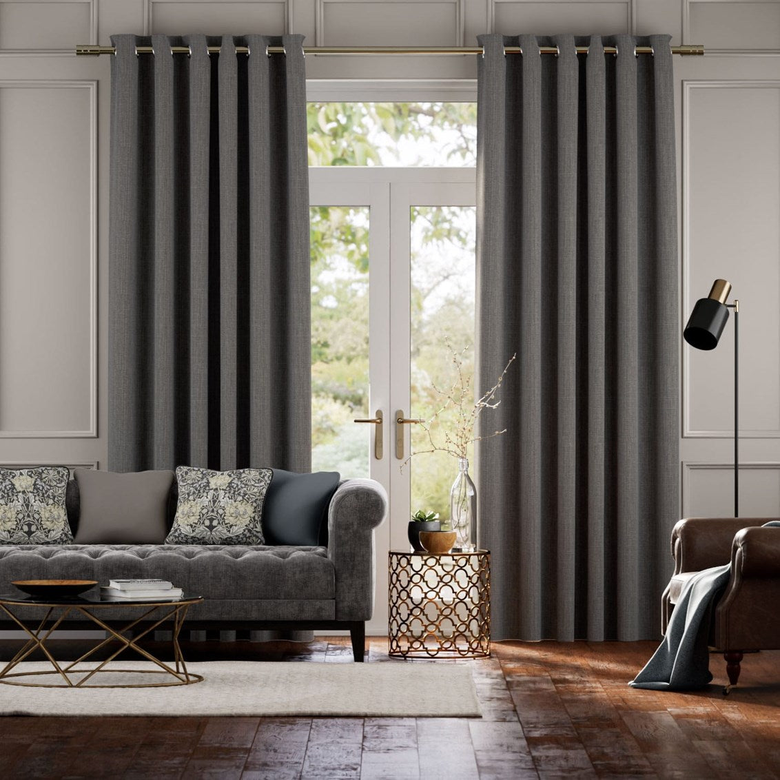 Averley Taupe Curtains | Blinds 2go