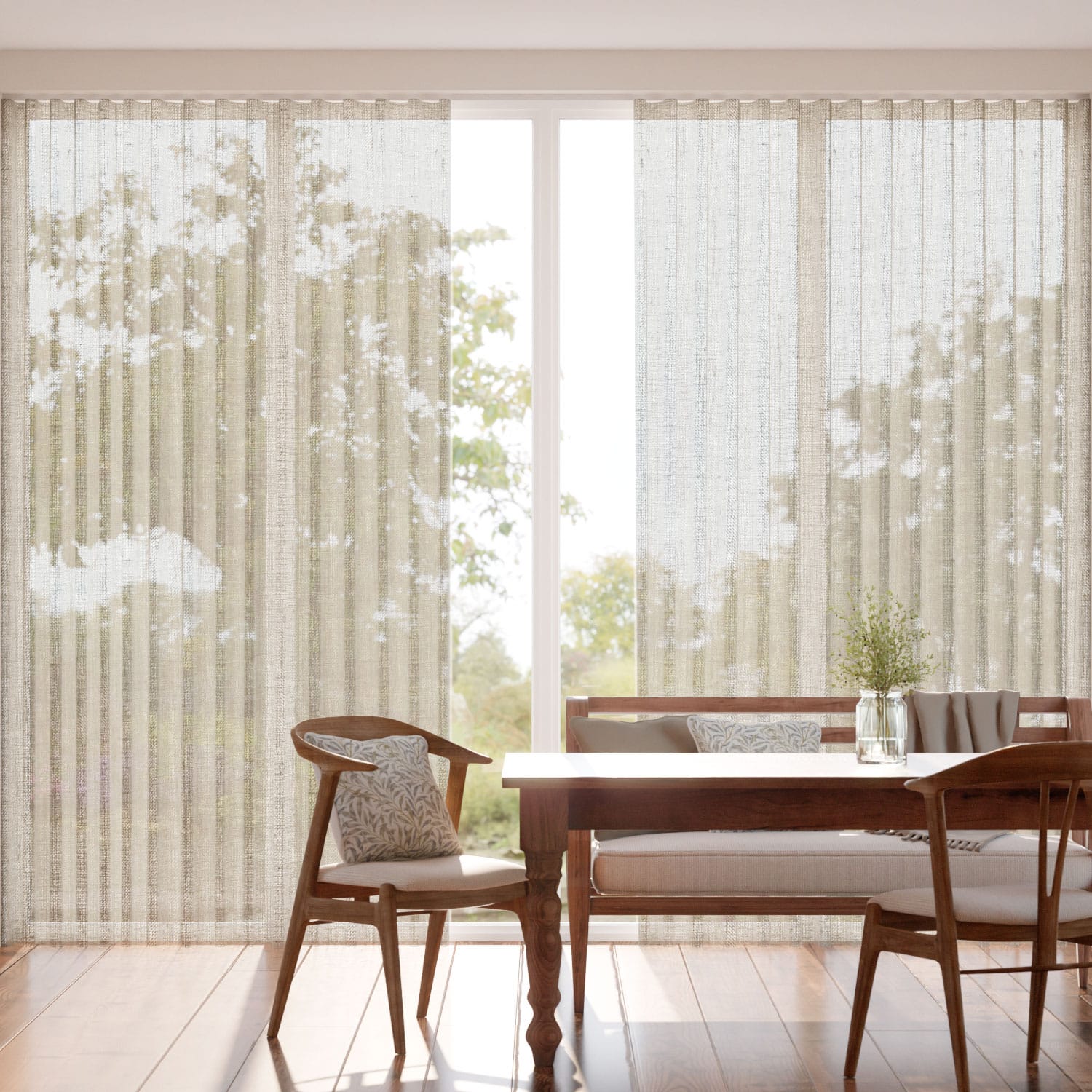 Lumiere Unlined Ariel Portland Stone Curtains | Blinds 2go Ireland